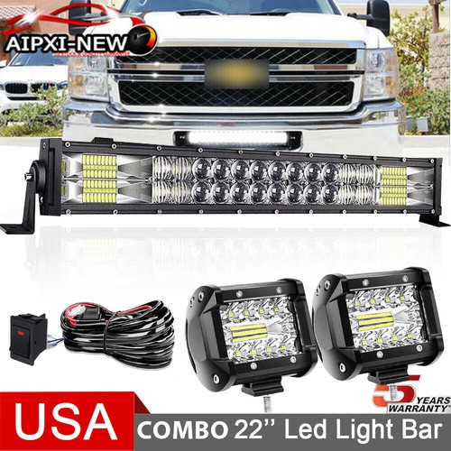 For Ford F250 F350 Super Duty 1999-07 Lower Bumper 20/22" LED Light Bar ...