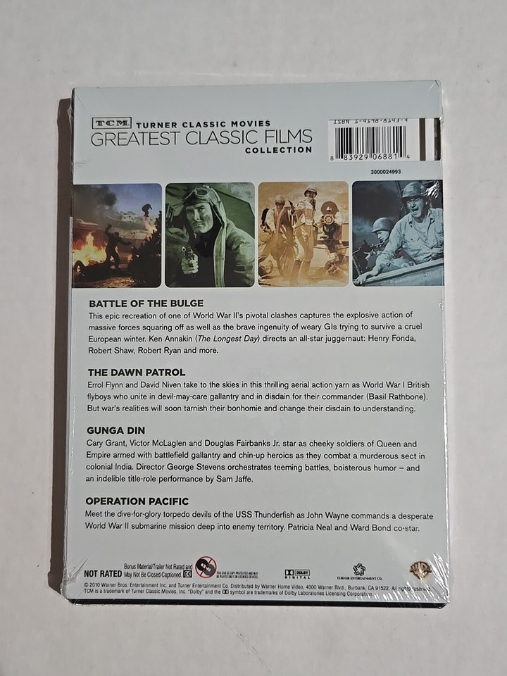 TCM Greatest Classic Films Collection War 2010 2-Disc DVD w/Slipcover ...