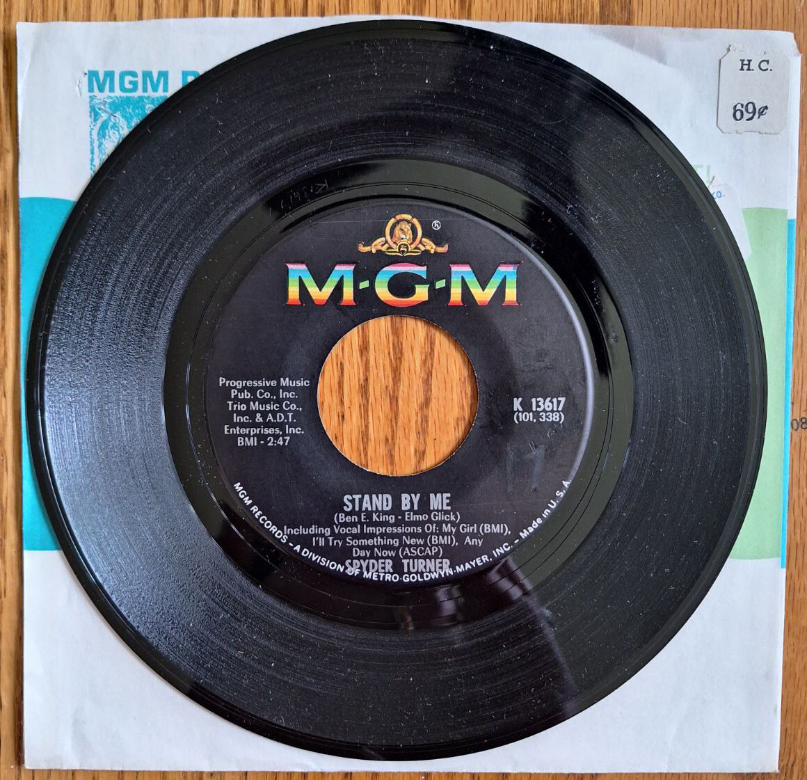 Vtg 45 RPM Spyder Turner MGM Stand by Me & You're Good Enough for Me ...