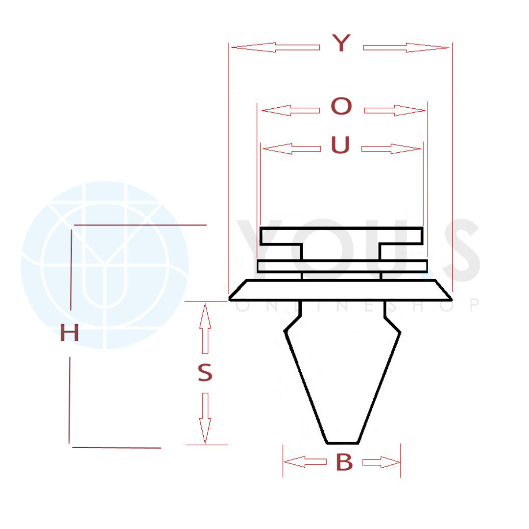 40 x YOU.S Original Türverkleidung Zierleisten Clips für VOLVO ...