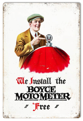 We Install The Boyce MotoMeter Reproduction Metal Sign 12x18 | eBay