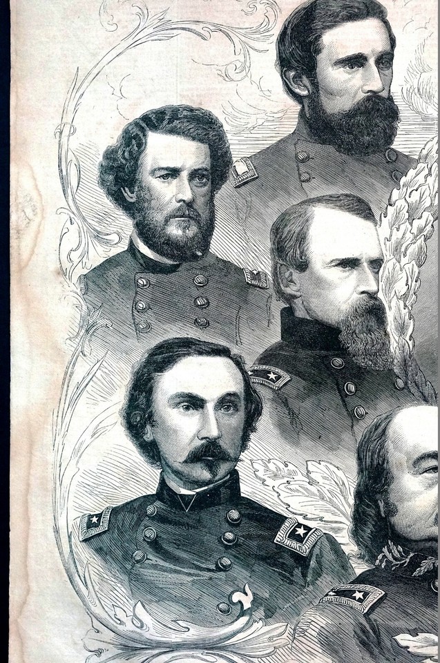 Grant Generals POTOMAC 1864 WRIGHT WARREN BUTLER RAWLINS HANCOCK MEADE ...