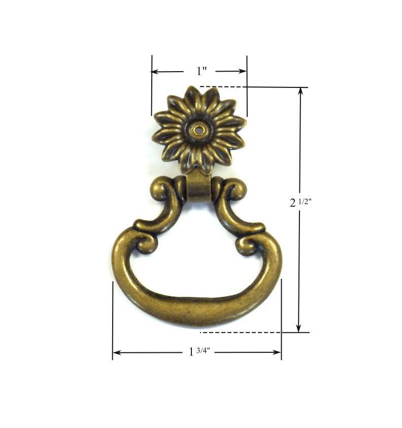 Roller Window Shade SNAP-ON Large Bronze METAL RING PULL Clip on NO ...