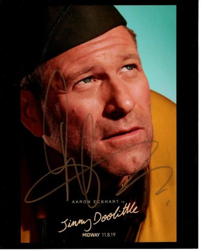 AARON ECKHART Signed Autographed 8x10 MIDWAY JIMMY DOOLITTLE Photo | eBay