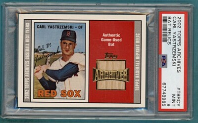2002 Topps Archives Relics Carl Yastrzemski Game Used Bat #TBRCY PSA 9 ...