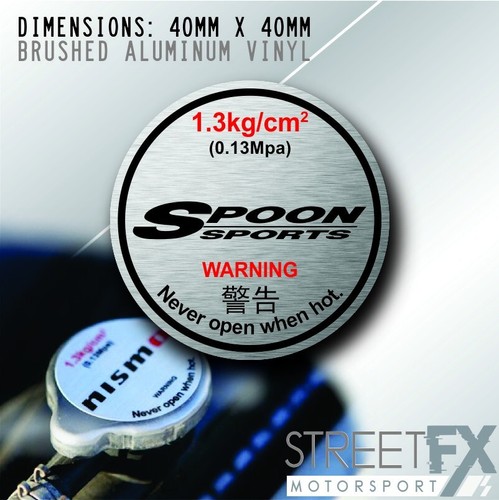 SPOON SPORTS Radiator Cap Decal Sticker for Honda Civic S2000 Integra ...