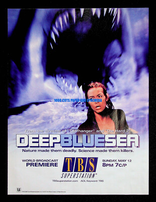 Deep Blue Sea TBS TV Station 2002 Trade Print Magazine Ad Poster ADVERT ...