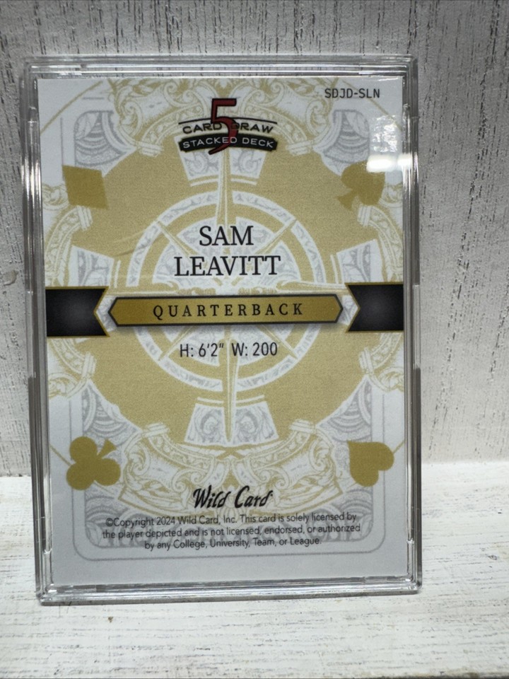 2024 Sam Leavitt Stacked Deck Orange Yellow Purple Green Foil SDJD-SLN ...