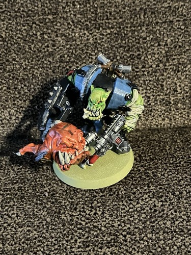 Warhammer 40K Ork Warboss With Attack Squig Painted | eBay