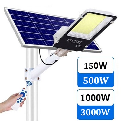 3000W 1000W Solar Street Lights Outdoor Flood Light Dusk To Dawn Wall ...