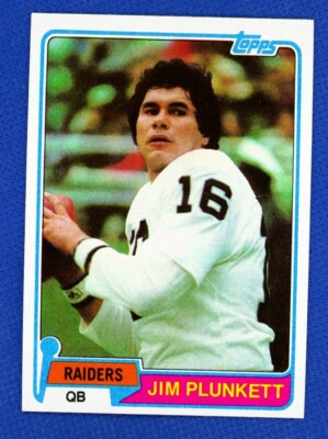 1981 Topps Football Set Break # 135 Jim Plunkett Oakland Raiders Near ...