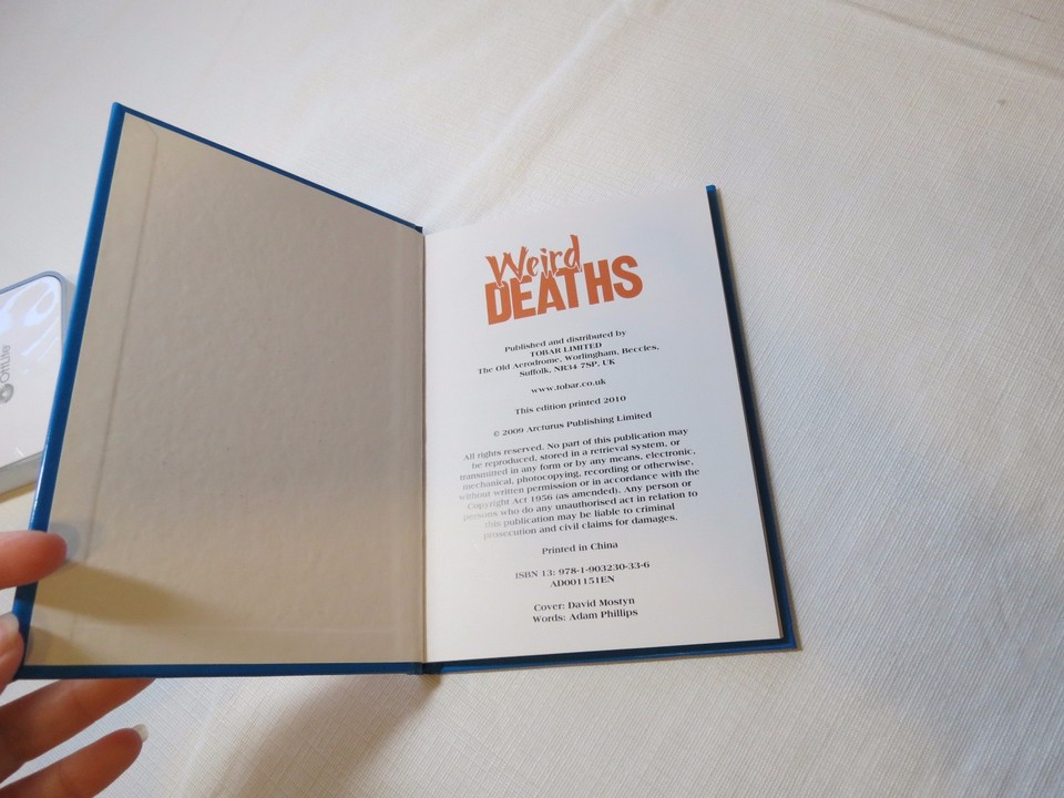 Weird Deaths the Lighter side of DEATH! hard cover book 10728 UK Tobar ...