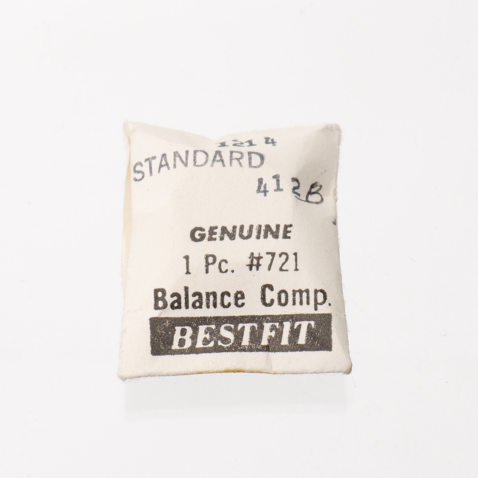 Standard 412B Bestfit 721/1214 Balance Complete Watch Part New Old ...