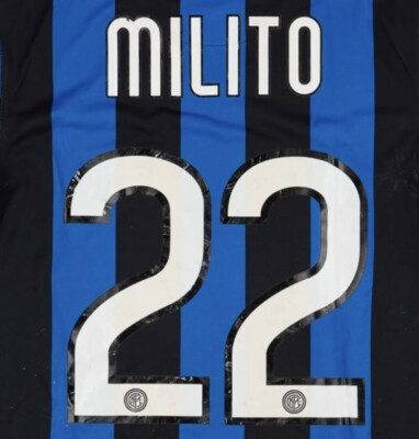 Inter Milan MILITO #22 football Name print and number 2009/10 | eBay