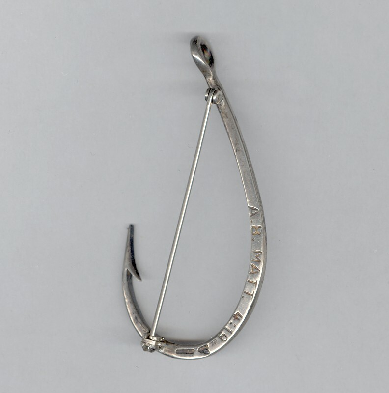 Signed Sterling Silver FISH HOOK Pin Bible Matthew 4:19 | eBay