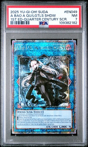 YUGIOH 1ST SUDA-EN049 A BAO A QU THE LIGHTLESS SHADOW QCR PSA 7 NM ...