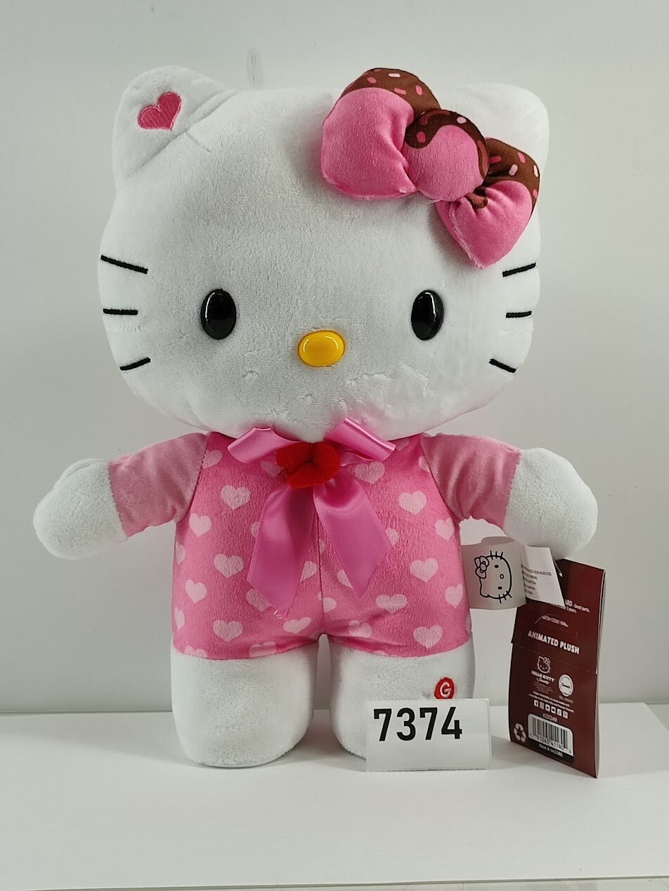 Hello Kitty Valentines Happy Shuffle Animated Plush Side Stepper Pink ...