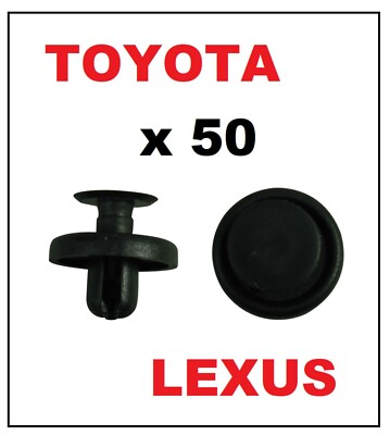 50 x PUSH RIVET for TOYOTA / LEXUS - Bumper Wheel Arch Lining Trim ...
