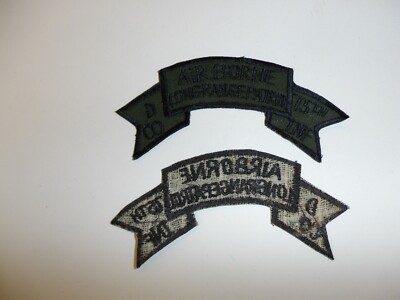 e2853 US Army Vietnam Airborne LRRP tab D Co 75 II FFV Field Force OD ...