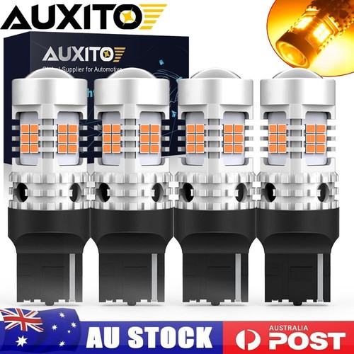 Canbus 4X 7440 LED Amber Yellow Signal Turn Parking DRL High Power ...