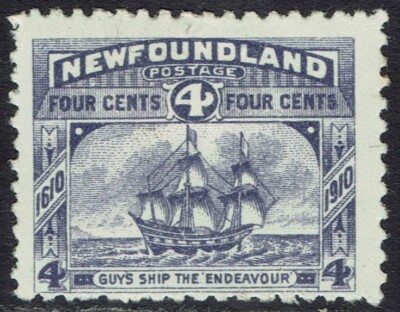 NEWFOUNDLAND 1910 GUY ISSUE 4C SHIP PERF 12 | eBay