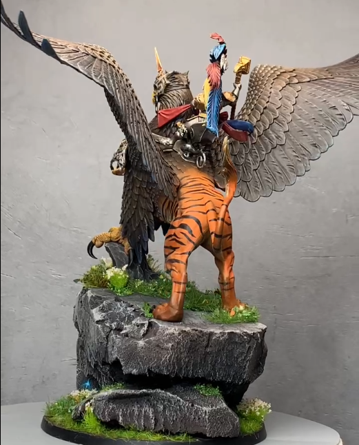Warhammer AOS Battlemage on Griffon Freeguild General on Griffon ...