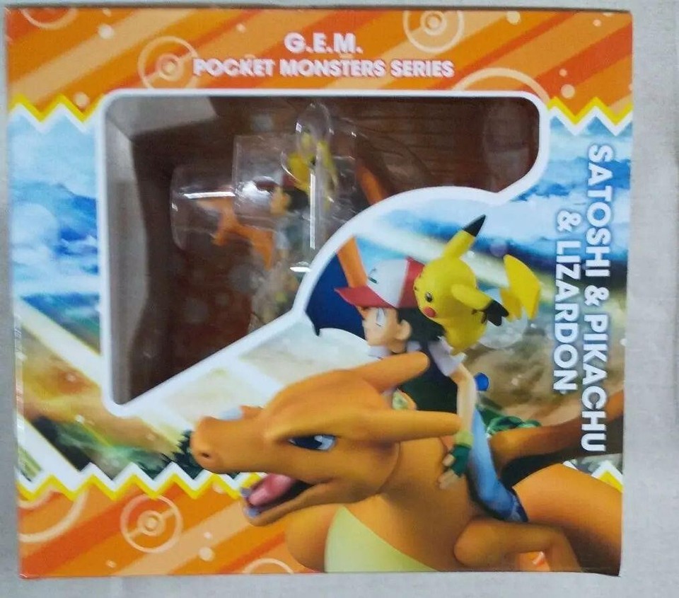 Pokemon G.E.M. Series Ash Ketchum & Pikachu & Charizard Figure ...