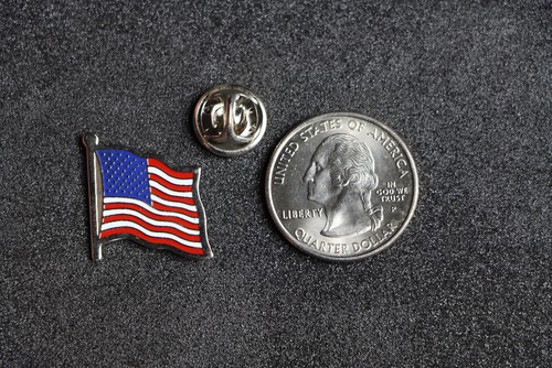 U.S.A. America American Flag Silver Colored Trim Pin | eBay