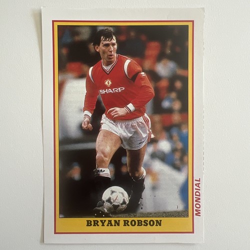 BRYAN ROBSON MANCHESTER UNITED FC FOOTBALL ROOKIE CARD MONDIAL ENGLAND ...