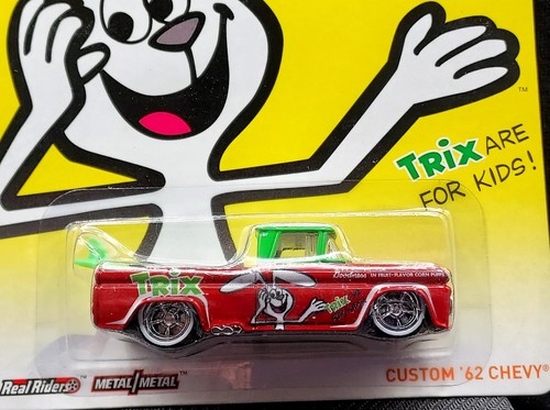 Hot Wheels Custom 62 1962 Chevy Pickup Truck Trix General Mills w/RRs ...