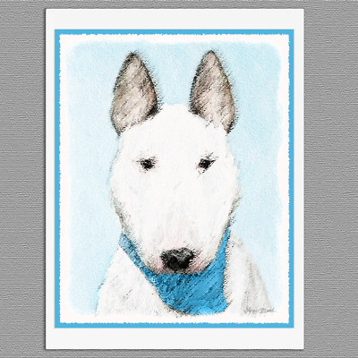 6 Bull Terrier Dog Blank Art Note Greeting Cards | eBay