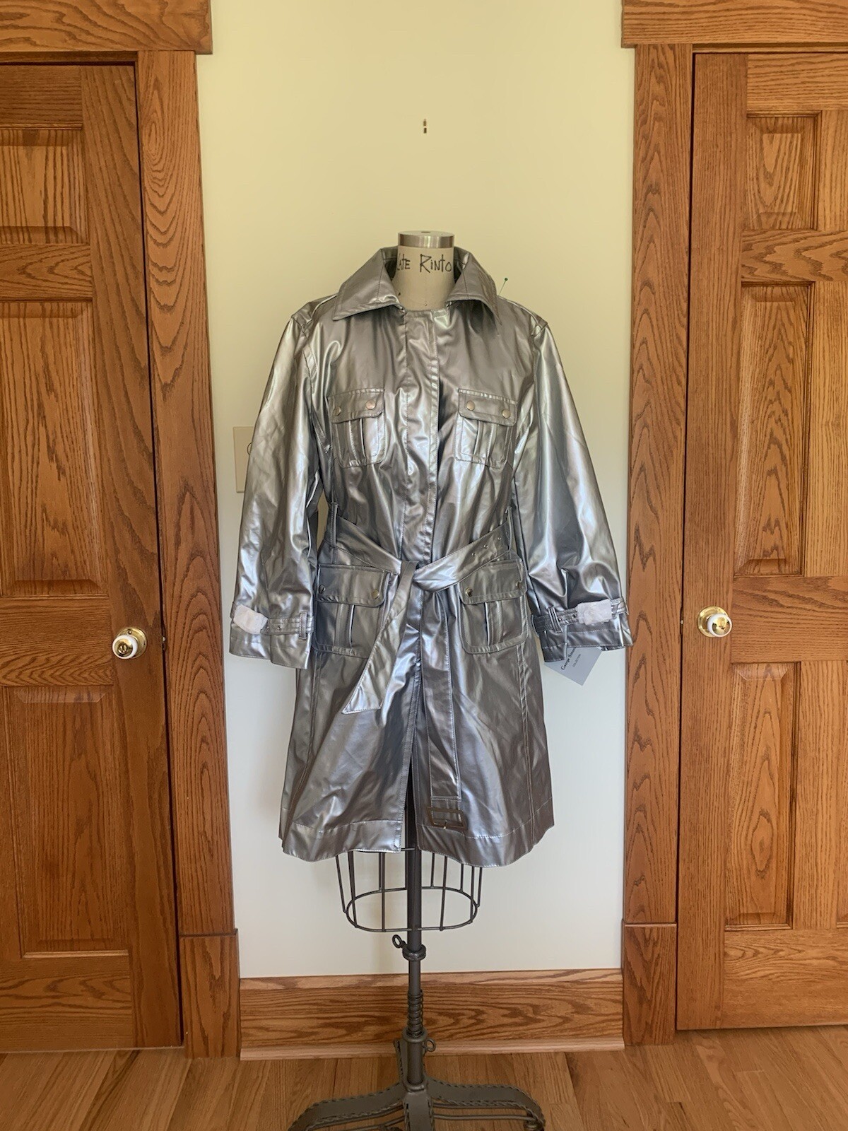 NWT “George Simton”silver vinyl rain | eBay