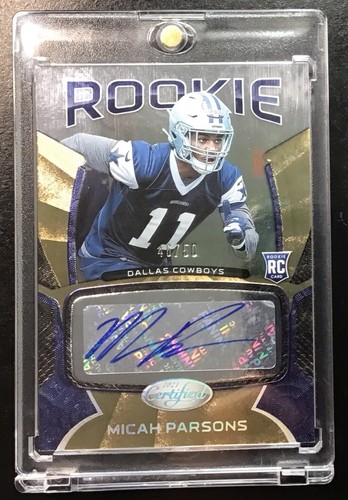 Micah Parsons 2021 Certified Signatures RC Autograph Cowboys Rookie ...