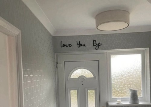 Love You Bye above Door Sign Black Wooden Letters Valentines Day Gift ...