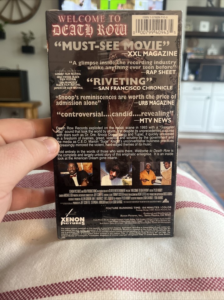 Welcome To Death Row (VHS, 2001) Tupac, Snoop Dogg, Dr. Dre - HIP HOP ...