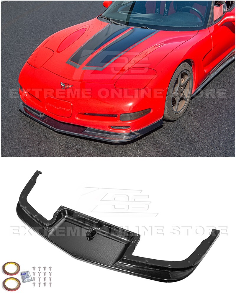 For 97-04 Corvette C5 | Performance Carbon Fibe Front Bumper Vented Lip ...