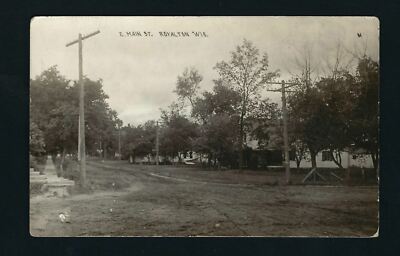 Royalton Wisconsin WI 1912 RPPC Dirt East Main Street, Homes, Concrete ...