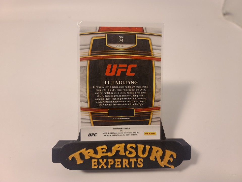 2022 Select UFC #74 Li Jingliang Silver Parallel Concourse Level UFC ...