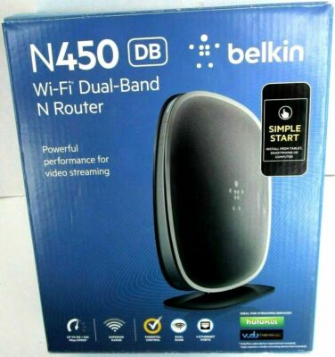 Belkin N450 DB 4-Port 10/100 Wireless N Router F9K1105V 722868829905| eBay