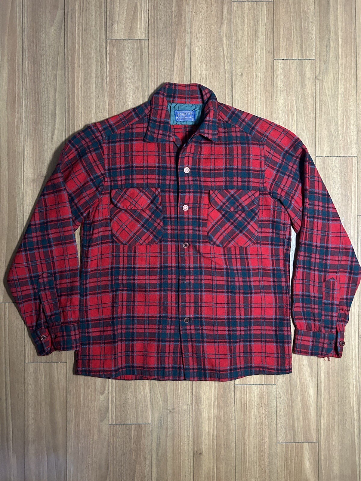 True Vintage 1960s Pendleton Wool Plaid Flannel Shirt… - Gem