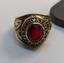 SETA United States Army 14K Gold-Plated Brass & Simulated Red Ruby Ring ...