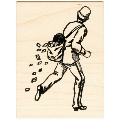 Mail Man Beeswax Rubber Stamp Mounted Carrier Postal Letters | eBay