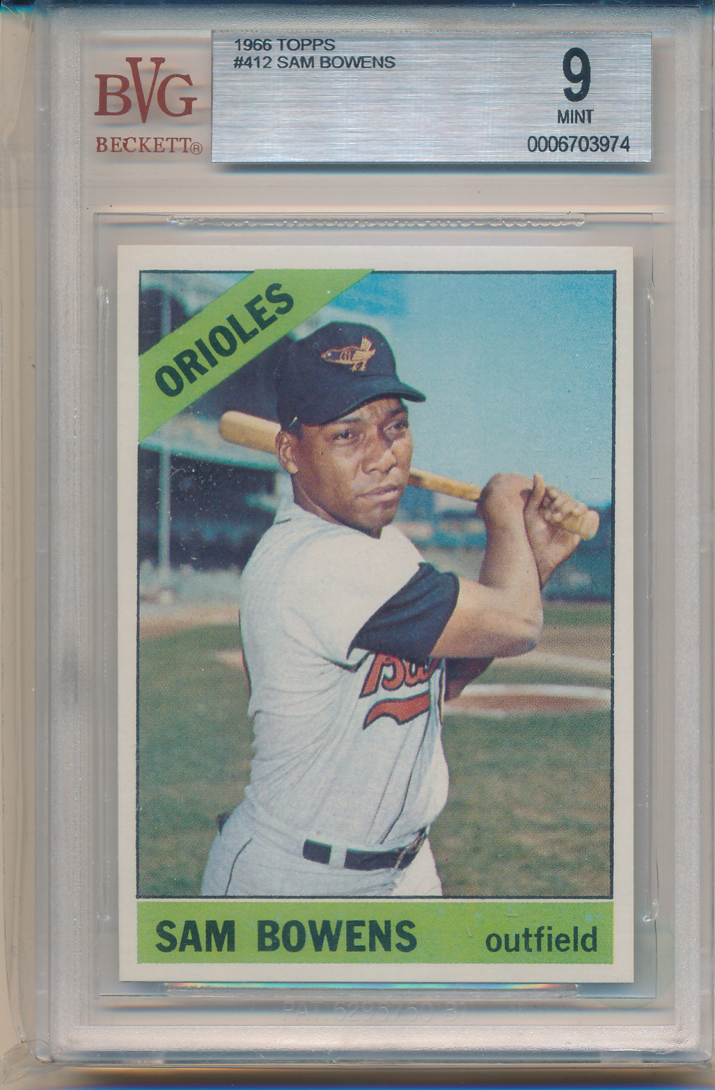 1966 Topps Sam Bowers (#412) BVG9 BVG | eBay