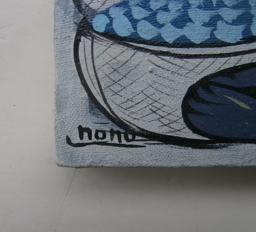 Listed Artist NONO Haitian Painting 'Fruit Sellers' Haiti Modernist ...