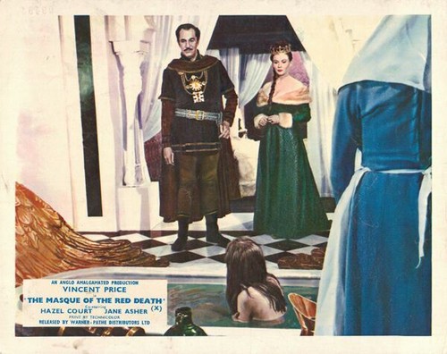 THE MASQUE OF RED DEATH ORIGINAL LOBBY CARD VINCENT PRICE HAZEL COURT ...