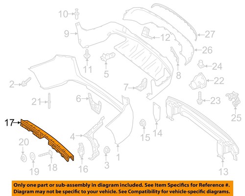 MERCEDES OEM 16-18 GLC300 Bumper Face-Foam Impact Absorber Bar ...