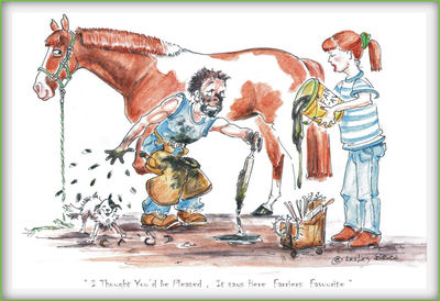 "I THOUGHT YOU'D BE PLEASED!" - FUNNY Farrier Horse Equestrian ...