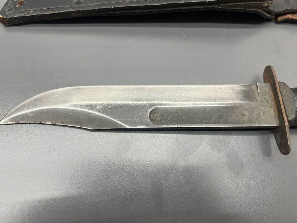 VINTAGE US ORIGINAL ONTARIO OKC NO. 498 COMBAT KNIFE WITH SHEATH - VGC ...