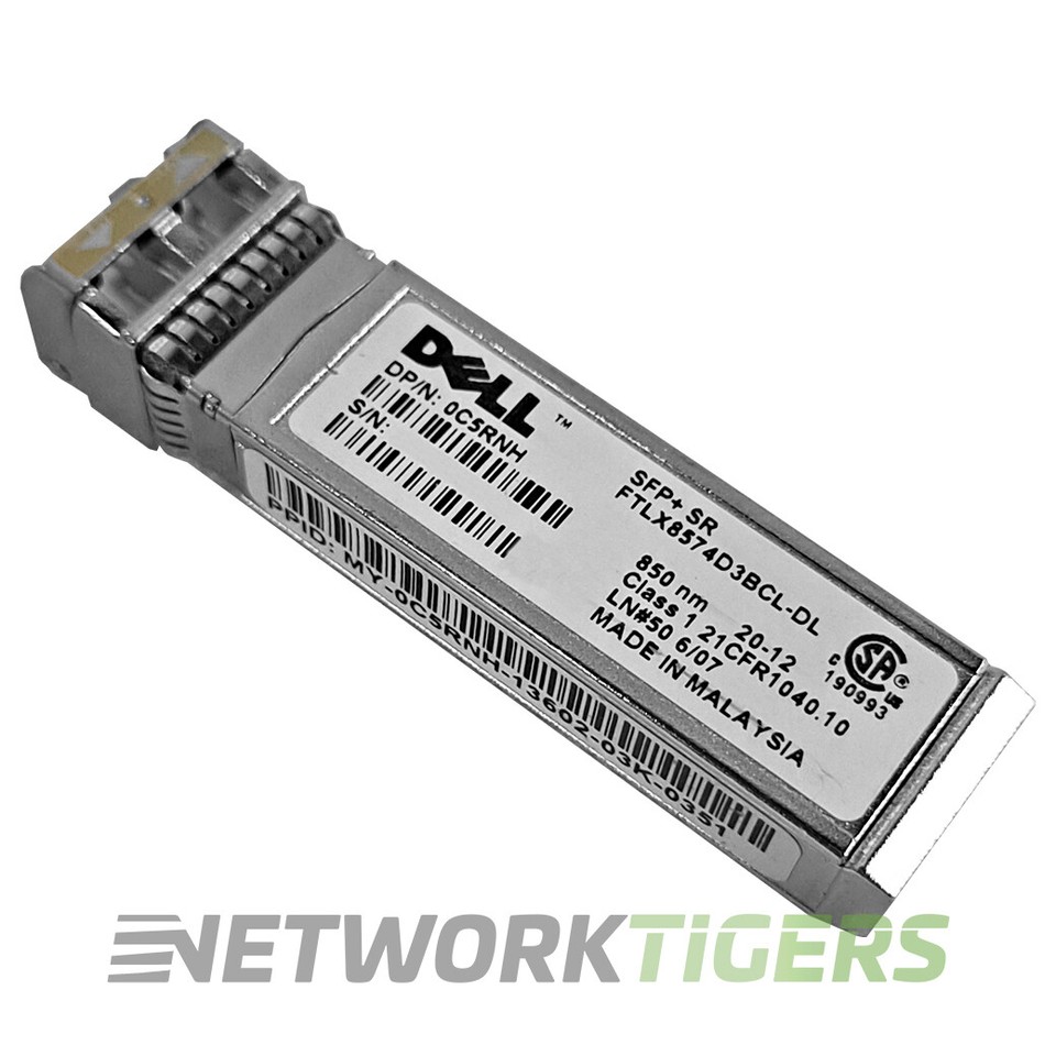 Dell C5RNH BASE-SR 10GB 850nm FTLX8574D3BCL-DL MMF SFP+ Transceiver | eBay