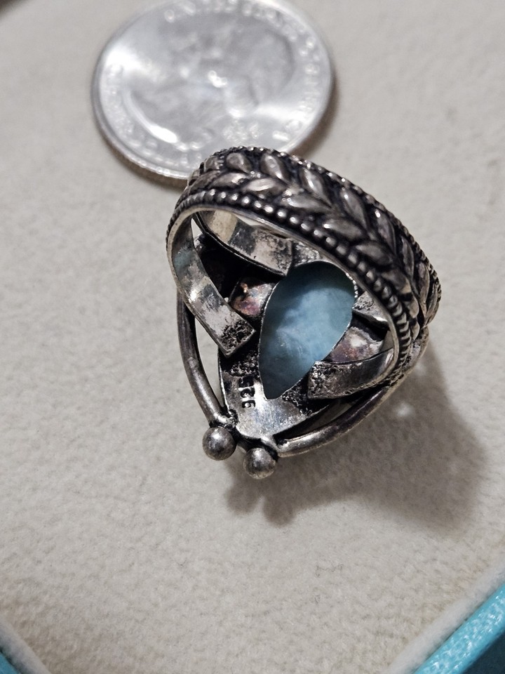 925 Sterling Silver Pink Gemstone Ring Oval Cabochon Beaded Edge ...